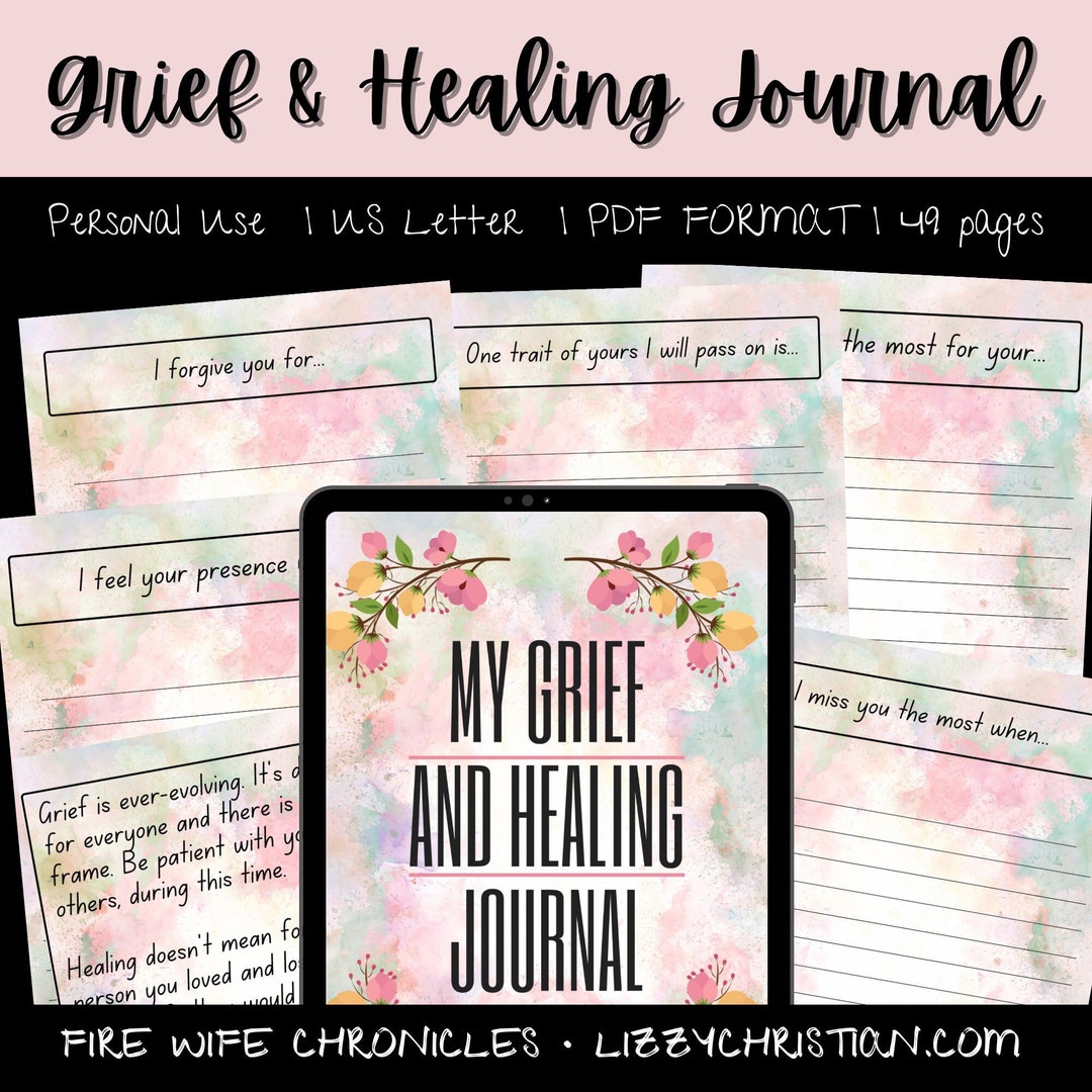 Printable Grief & Healing Journal 46 Pages - Etsy
