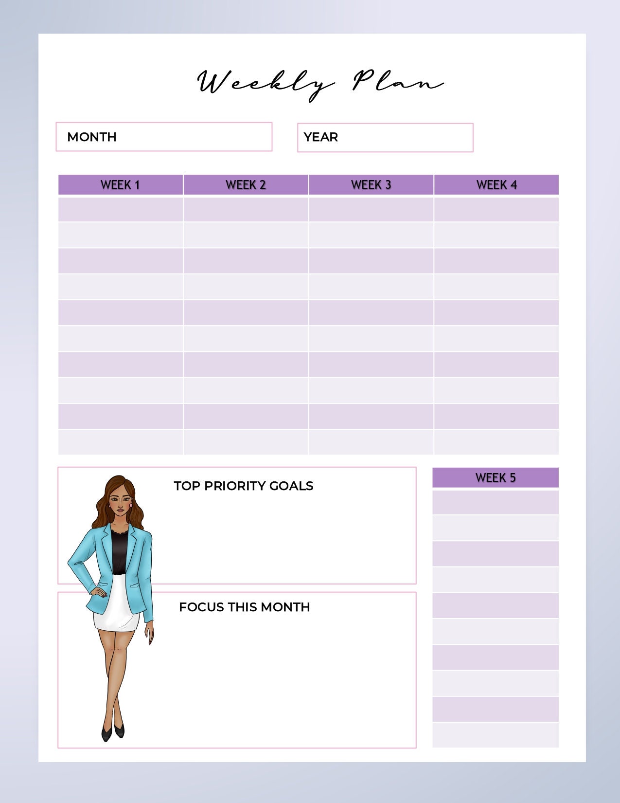 Girl Boss Printable Planner - Etsy