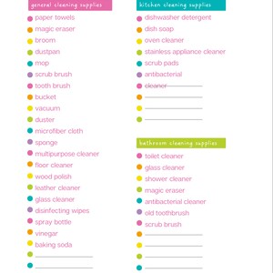 Colorful Printable Cleaning Planner & Declutter Challenge - Etsy
