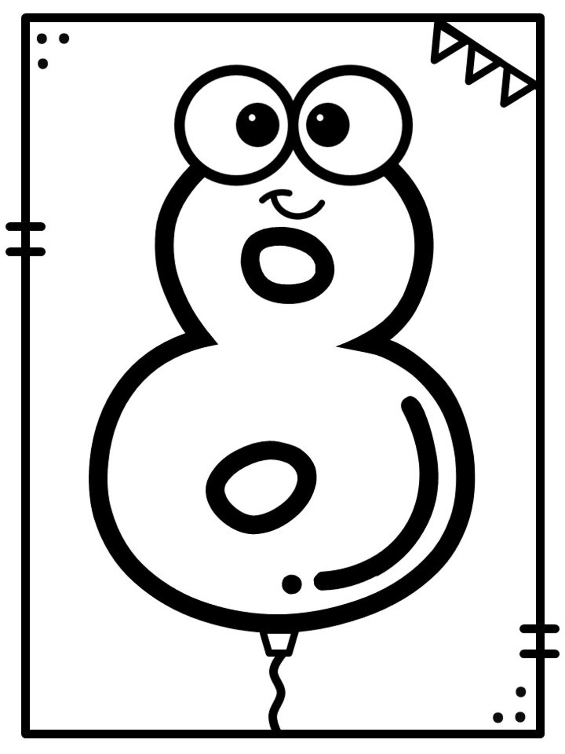 Numbers 1-10 Balloon Coloring Pages for Preschoolers - Etsy