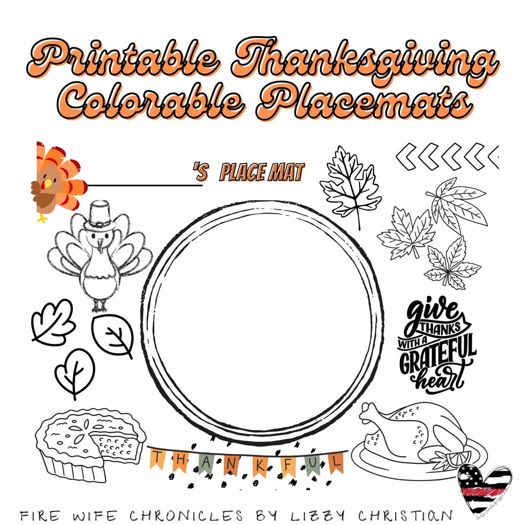 Printable Thanksgiving Mats for Kids - Perfect for Kid's Thanksgiving ...