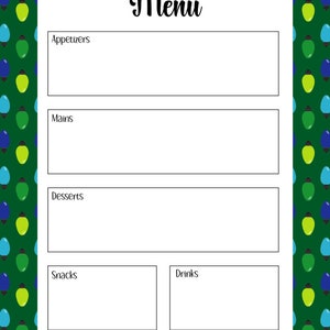 Printable Green and Blue Holiday Planner - Etsy