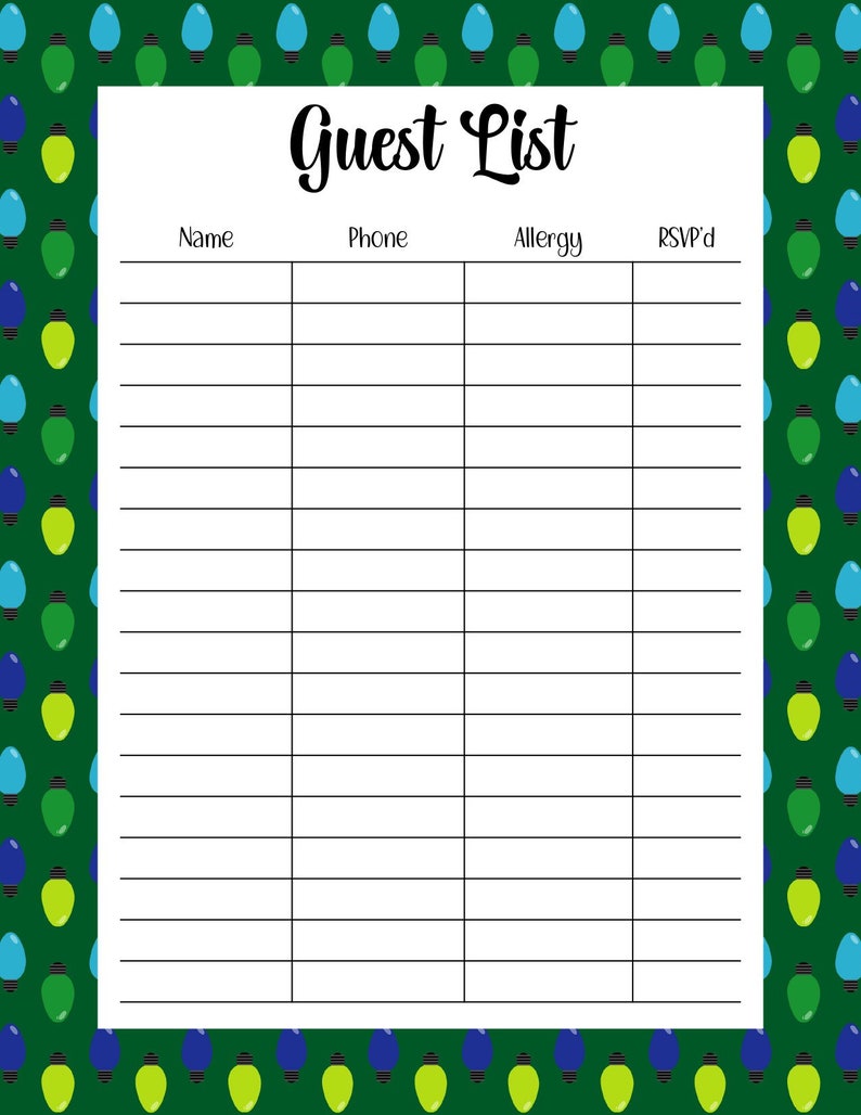 Printable Green and Blue Holiday Planner - Etsy