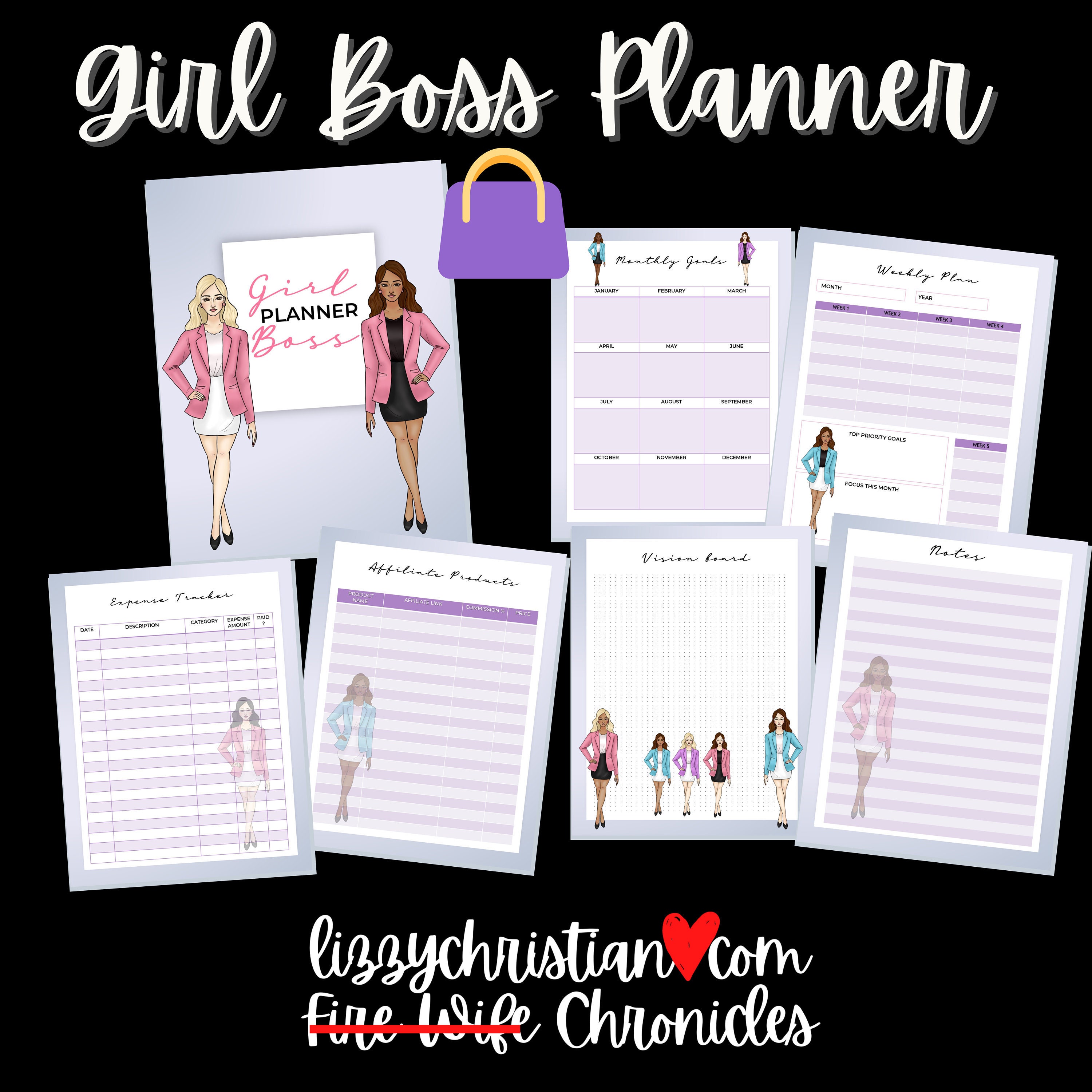 Girl Boss Printable Planner - Etsy