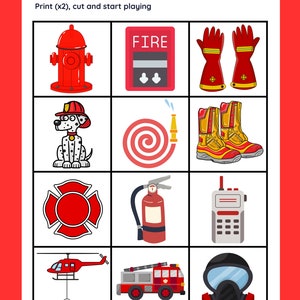 Printable Firefighter-themed Memory Game - Etsy