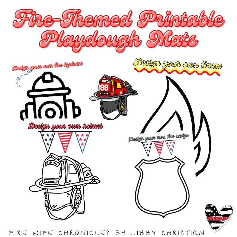 Firefighter Themed Printable Playdough Mats - Perfect for Toddlers ...
