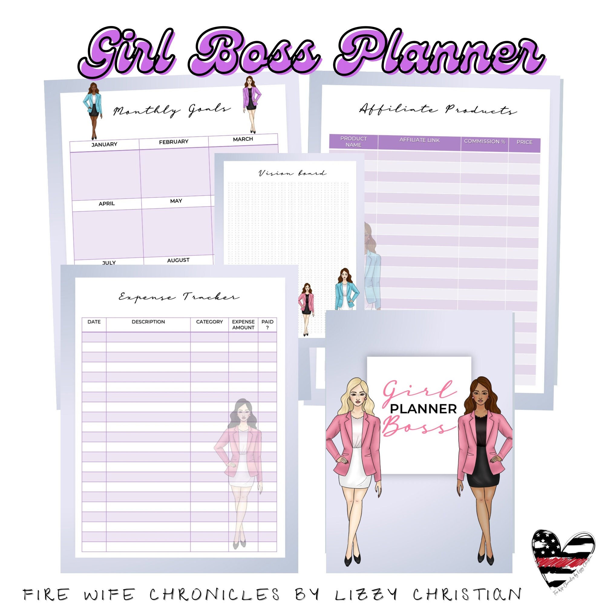 Girl Boss Printable Planner - Etsy