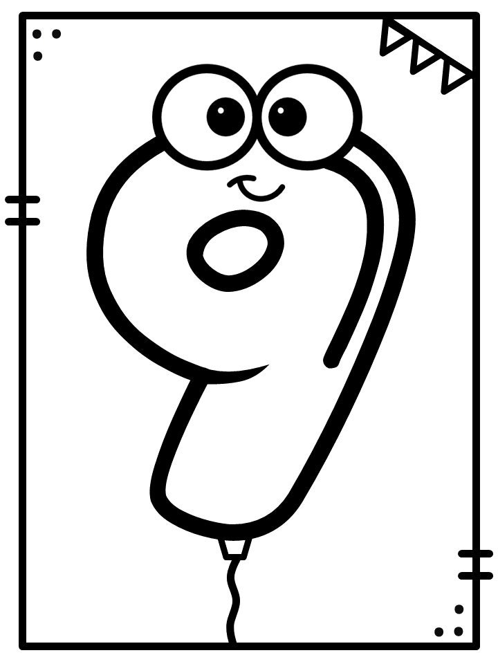 Numbers 1-10 Balloon Coloring Pages for Preschoolers - Etsy