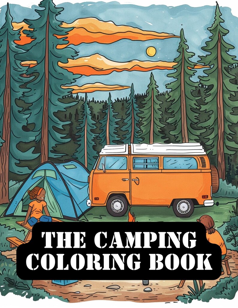 Printable Camping Coloring Book - Etsy