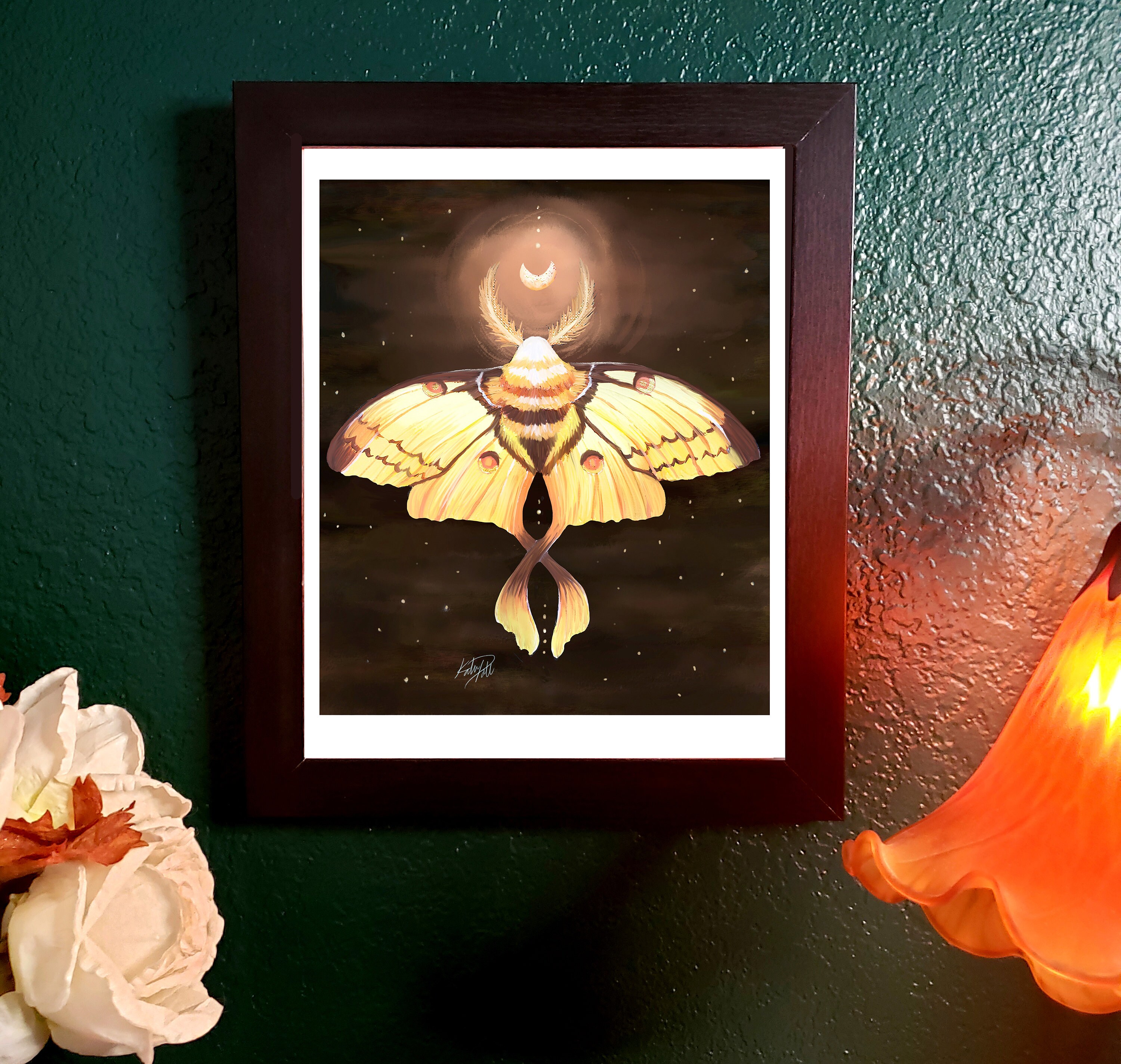 Moth Art Prints choose Your Quantity and Colors Set of 4 - Etsy