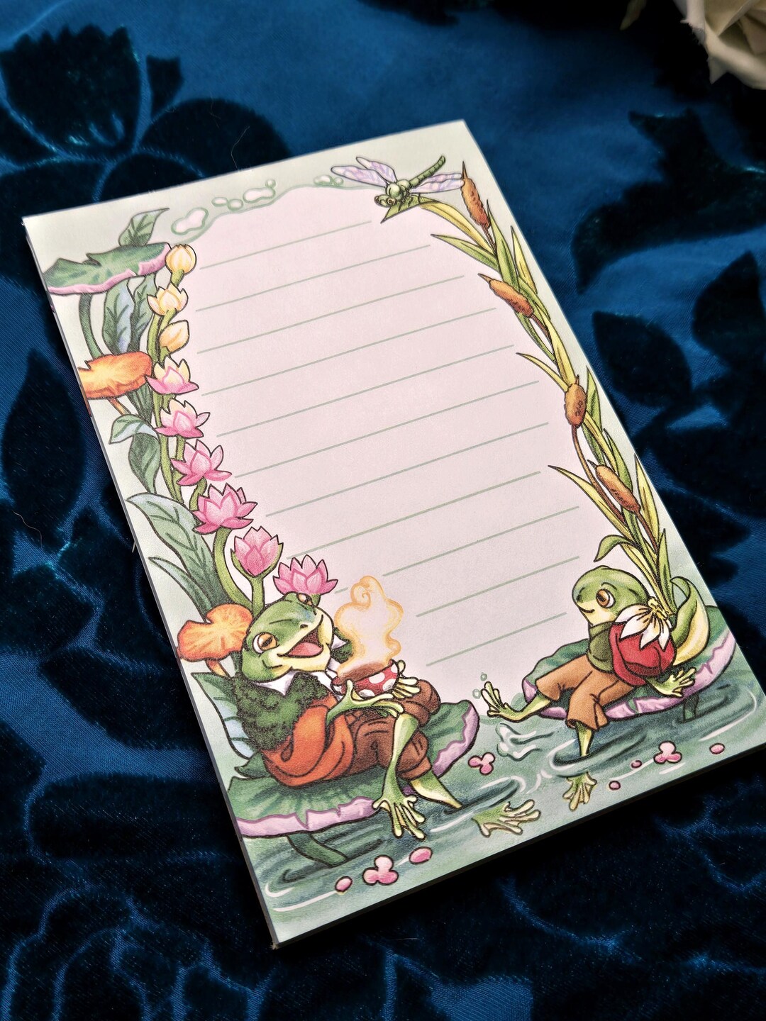Frogs and Lilies Notepad, Stationery, 4"x6", 50 Sheets - Etsy