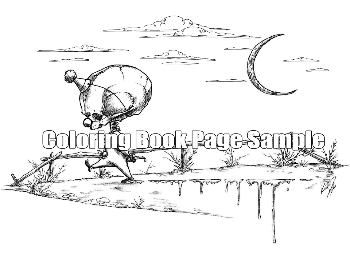 Skellie Coloring Pages Digital Download Adult Kid Coloring - Etsy