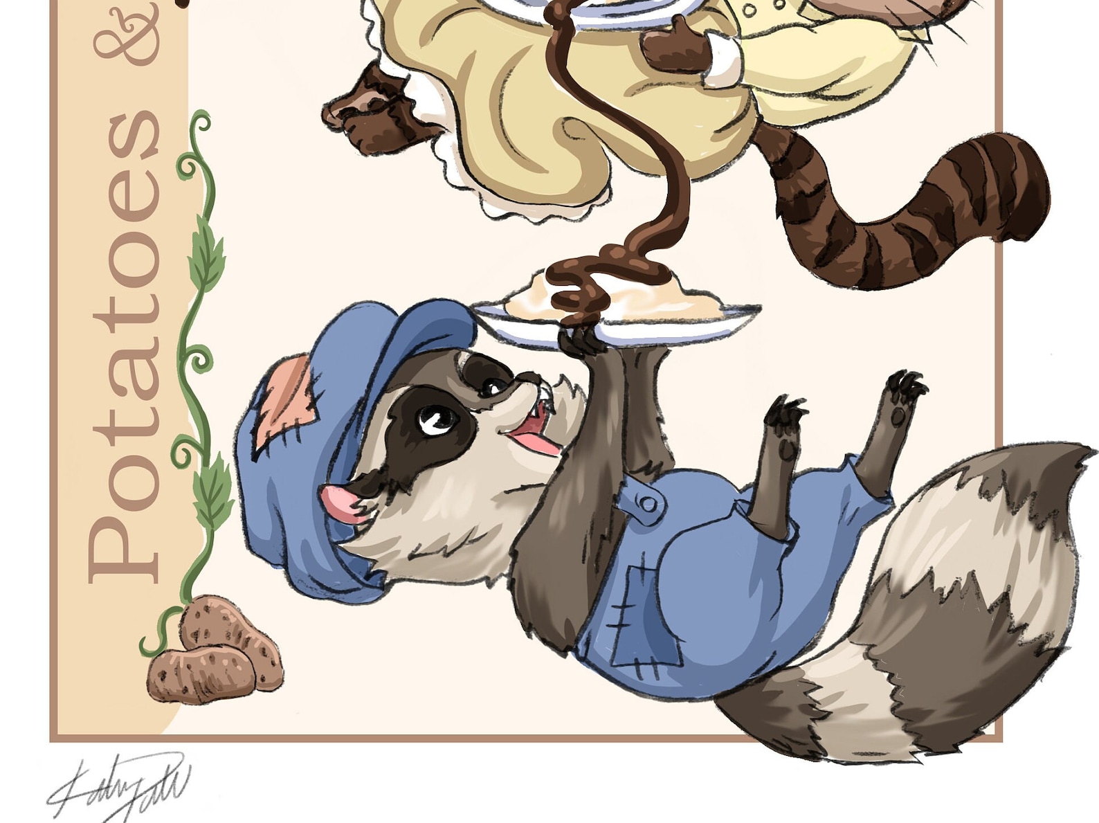 Potatoes and Molasses, Over the Garden Wall, Art Print, 5x7, Fan Art - Etsy