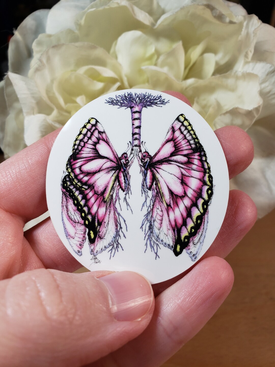 Butterfly Lungs Sticker, 2"x2.2", Anatomy Stickers - Etsy