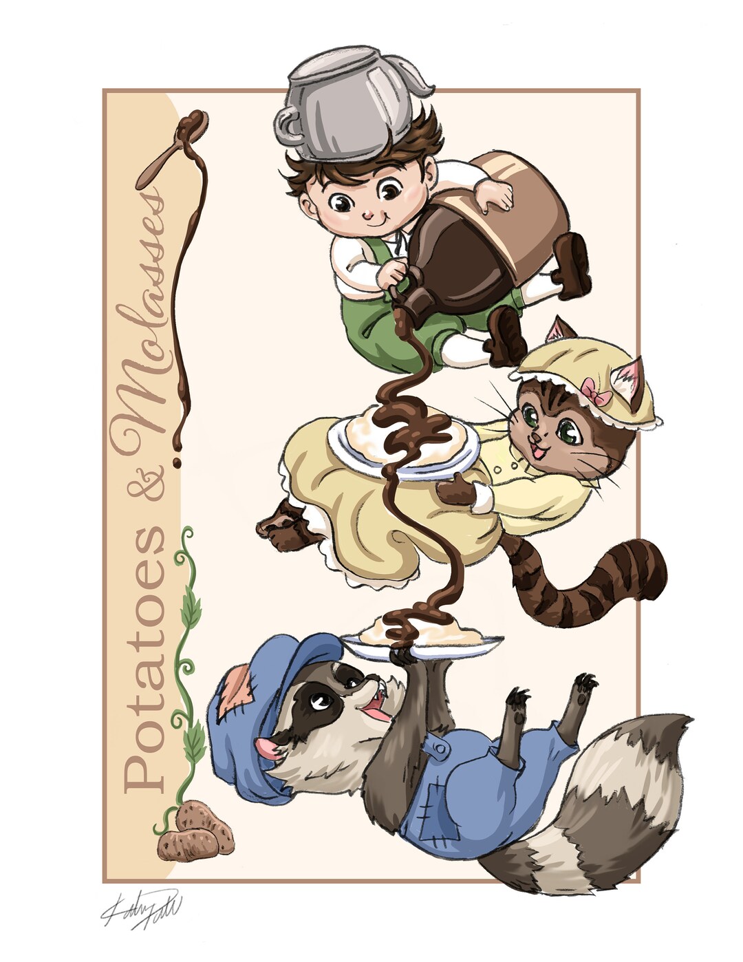 Potatoes and Molasses Over the Garden Wall Art Print 5x7 - Etsy