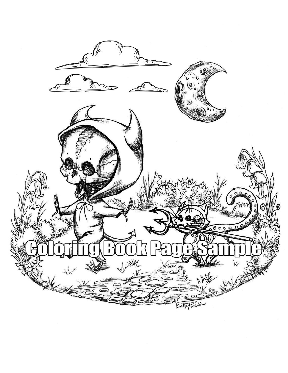 Skellie Coloring Pages Digital Download Adult Kid Coloring - Etsy