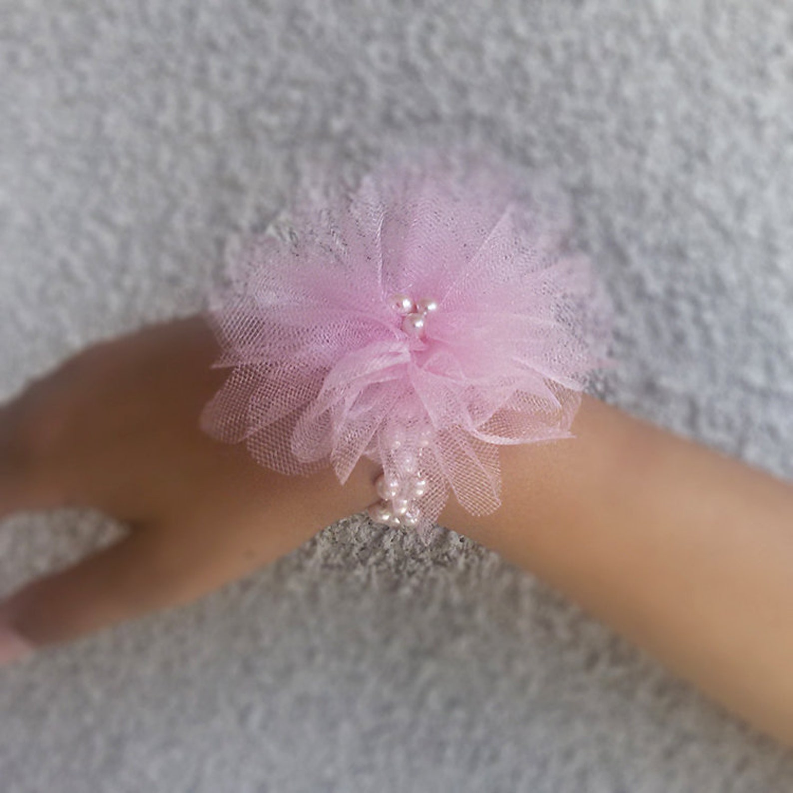 Flower Wrist Corsage, Wrist Flower, Pearl Bracelet, Flower Girl ...