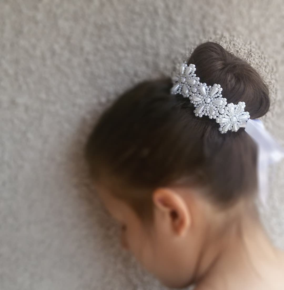 First Communion Bun Wrap, First Communion Headband, First Communion ...
