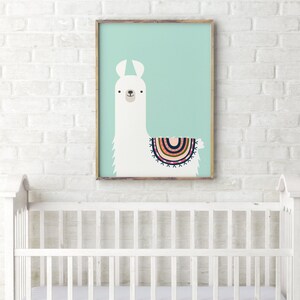 Llama Nursery Print - Printable Gift for Children - Kids Room Decor ...