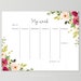 Weekly Planner Printable, Floral Planner, Undated Weekly Plan ...