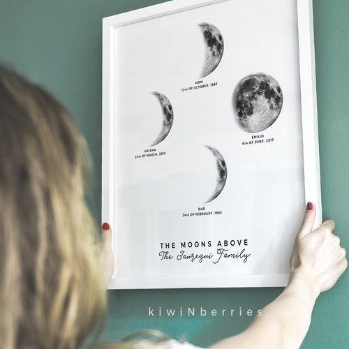 Custom Moon Phase Print Personalized Moon Print Unique Gift - Etsy