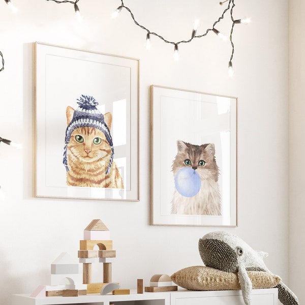 Cool Cat Poster - Etsy