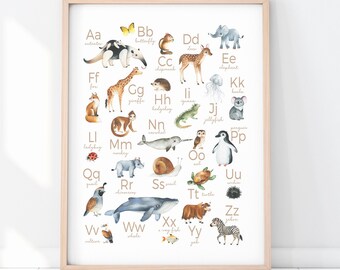 Instant Download Printable Animals Educational Poster - Etsy