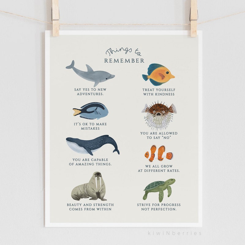 Ocean Affirmation Posters - Etsy