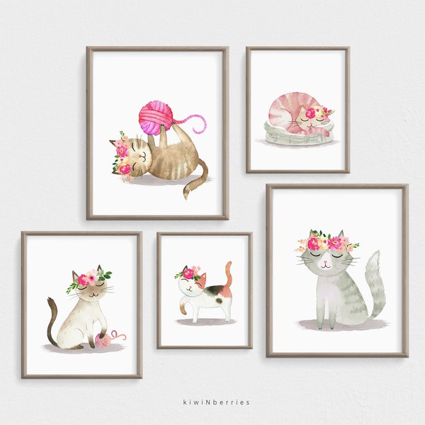 Cat Nursery Art - Etsy