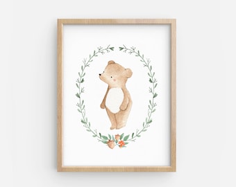Bear Nursery Art | Etsy