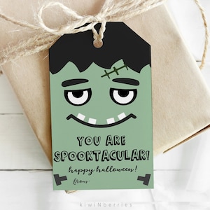 Halloween Tags for Classmates and Friends, Treat Bags Tags, Spooky Tags ...