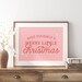 Pink Holiday Gallery Wall, Printable Christmas Art, Pink Santa Claus ...