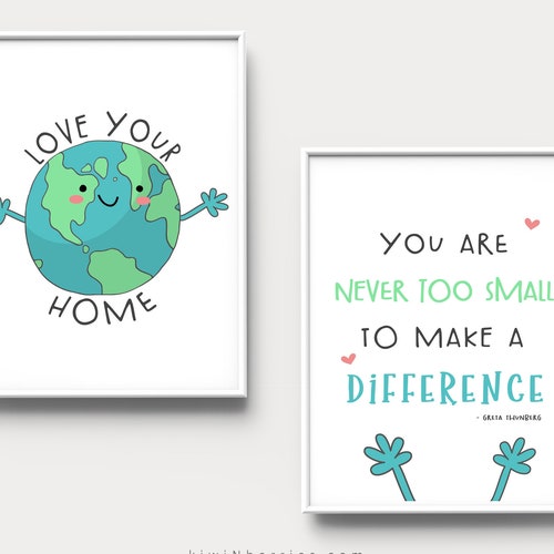 Love the Earth Printable Environmental Awareness for Kids - Etsy