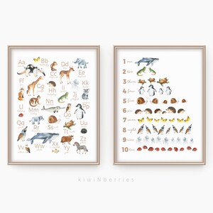 Animal Alphabet Print, PRINTABLE Wall Art, ABC Poster, Educational Art ...