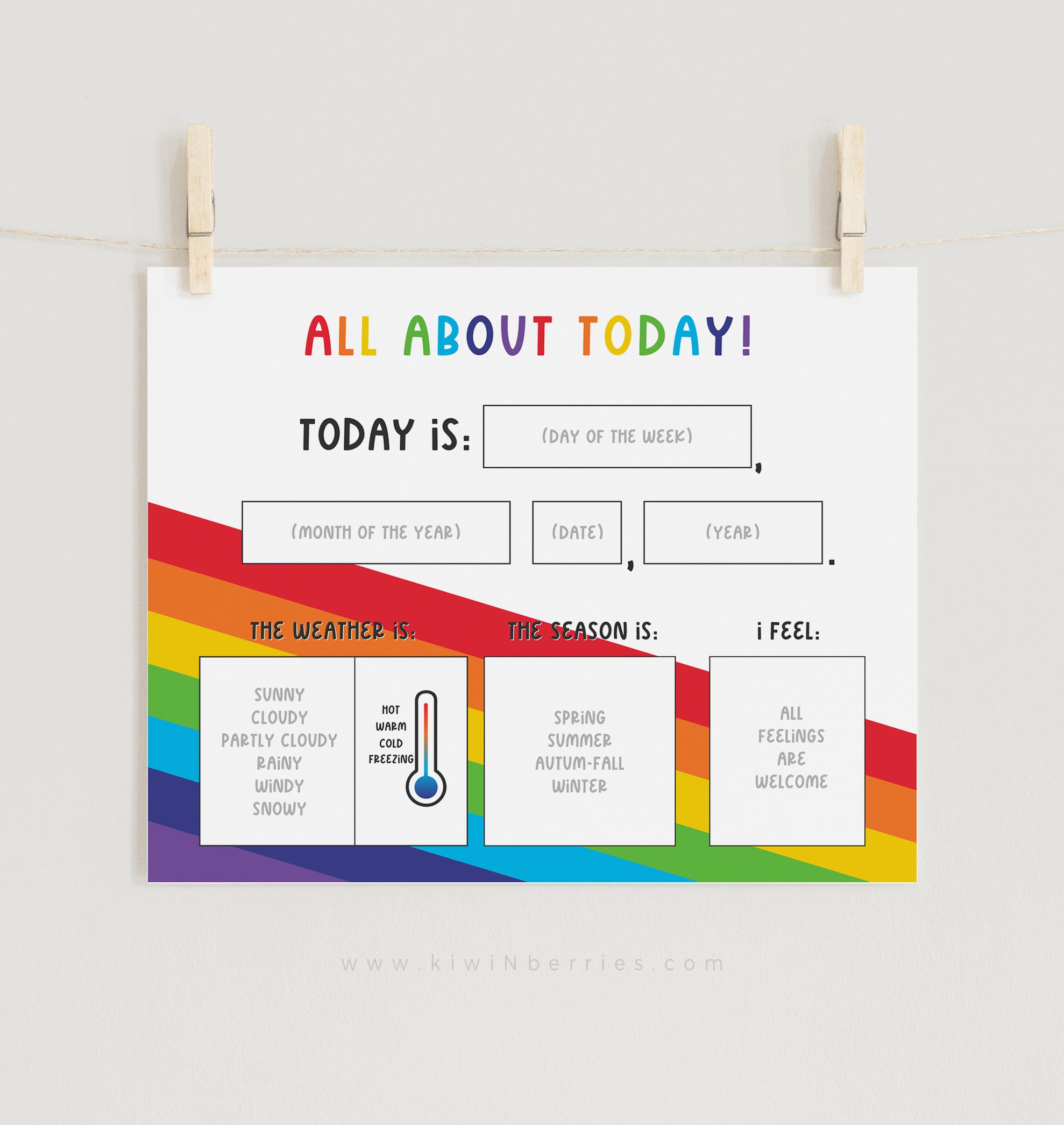 DIY Morning Board Calendar Kids Activity Center Homeschool - Etsy