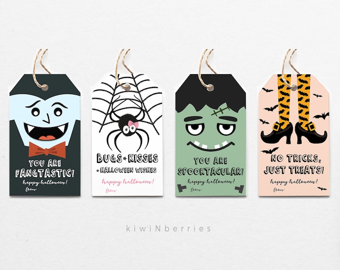 Halloween Appreciation, Printable Halloween Favor Tag, Halloween Gift ...