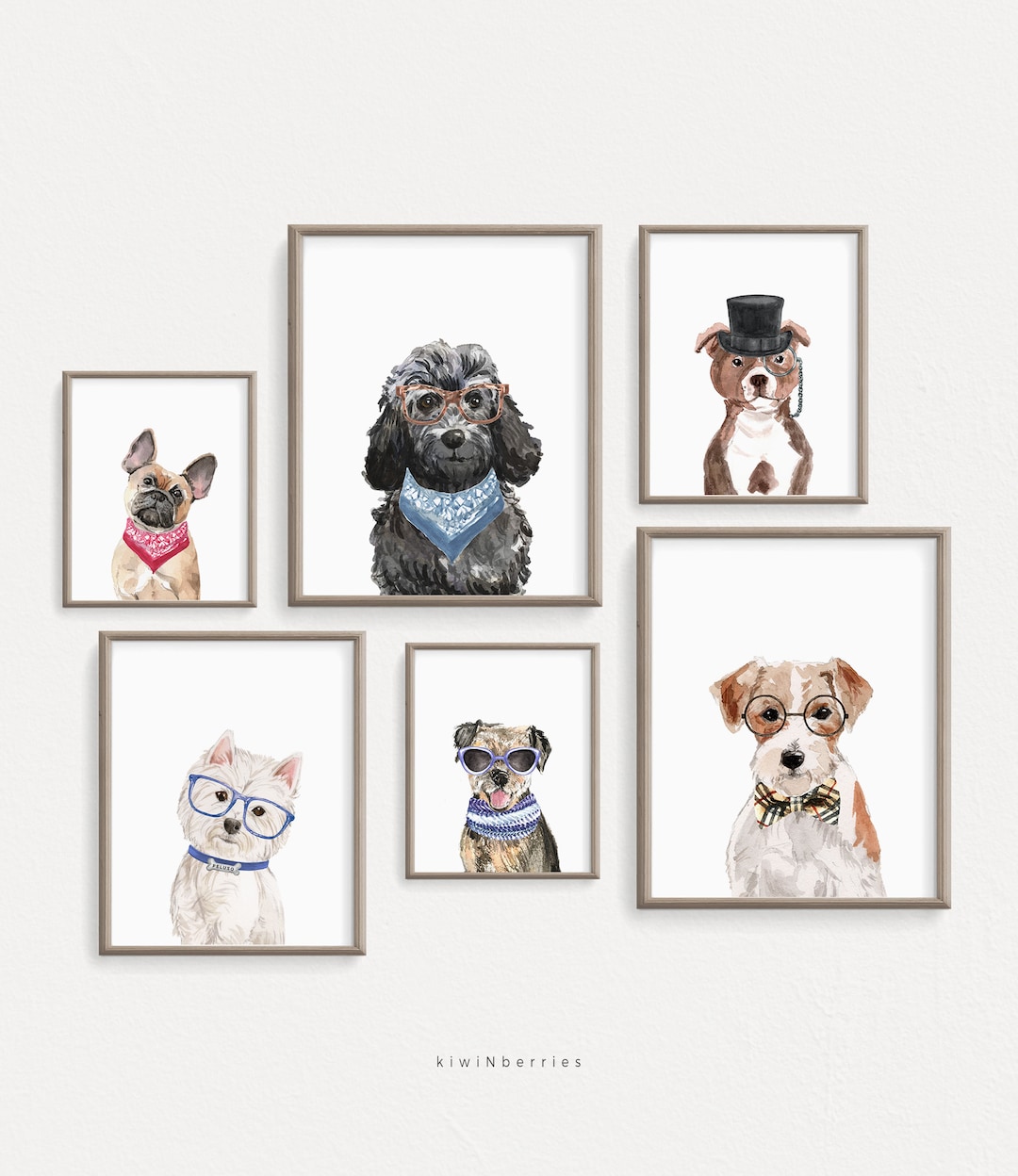 Dogs With Cool Accessories, Fun Prints for Kids, Different Dog Breeds ...