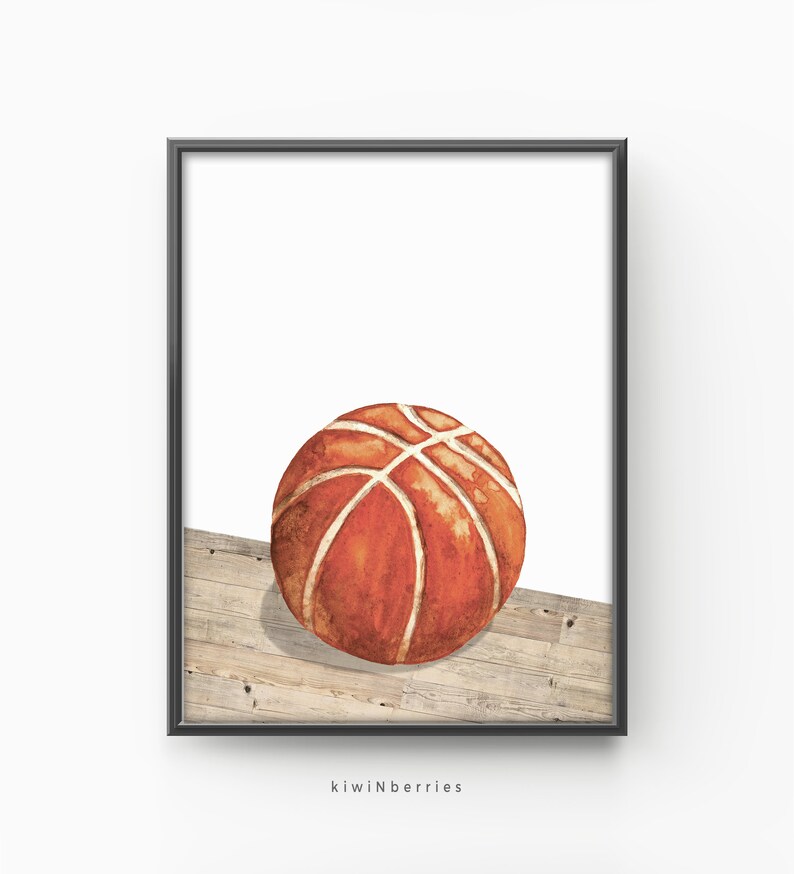 Basketball Print Set Boys Room Decor Printable Digital - Etsy