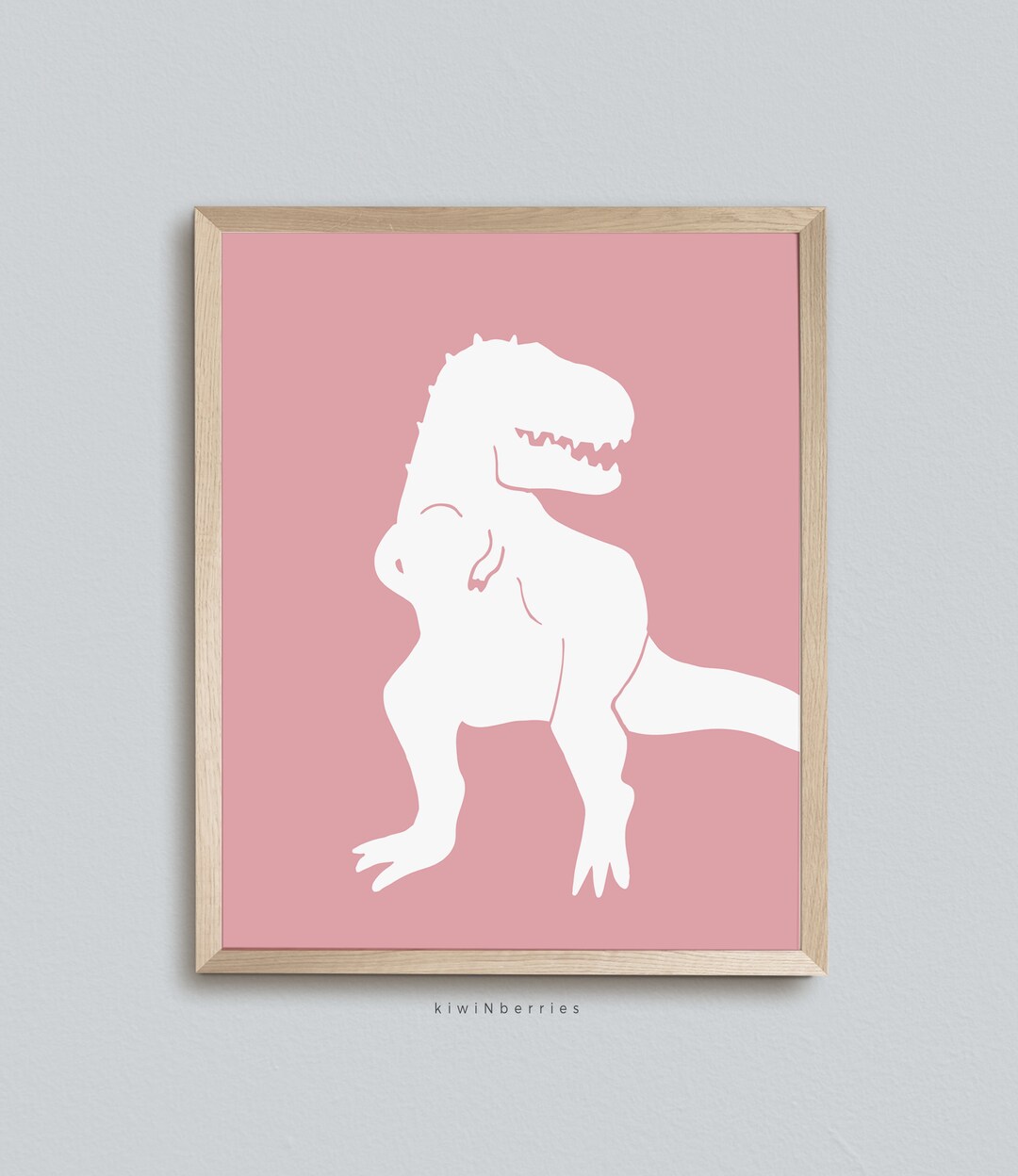 T Rex Girl Print, Printable Wall Art for Girls, Dinosaur Girly Decor ...