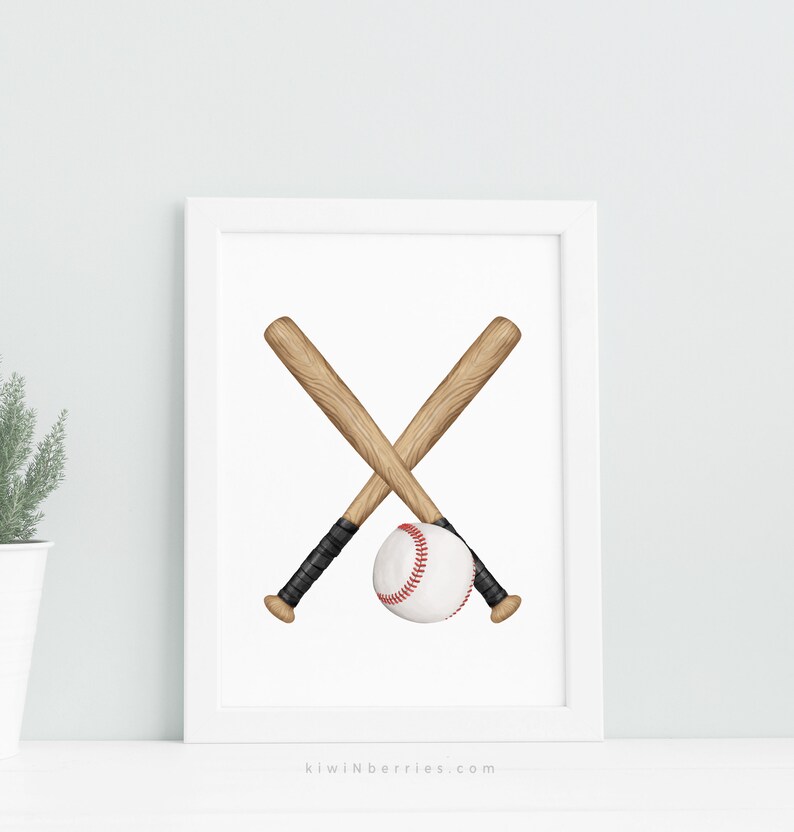 Baseball Bat Poster Digital Printable Baseball Prints Sport - Etsy