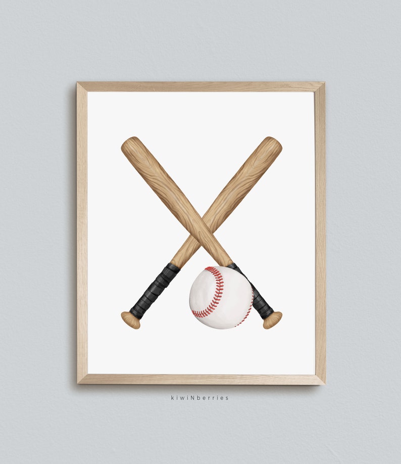 Baseball Bat Poster Digital Printable Baseball Prints Sport - Etsy