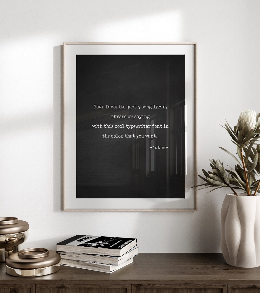 Custom Text Print Digital, Personalized Typewriter Font, Any Quote Poem ...
