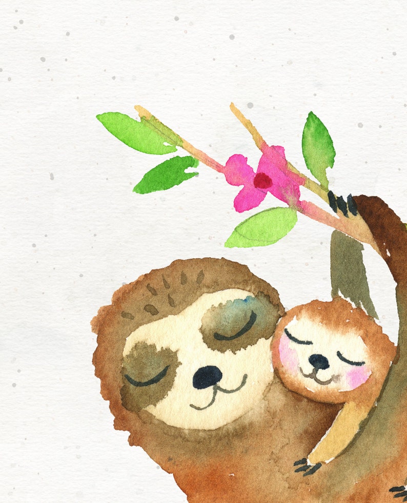 Sloth Print Sloth Wall Art Hanging Sloth Art Kids Room - Etsy Canada