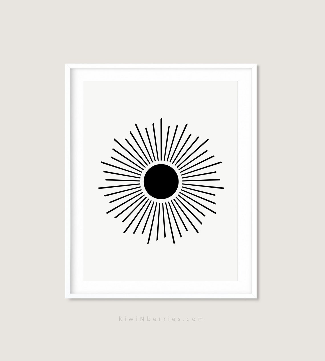 Sunburst Print Abstract Sun Print Printable Modern Art | Etsy