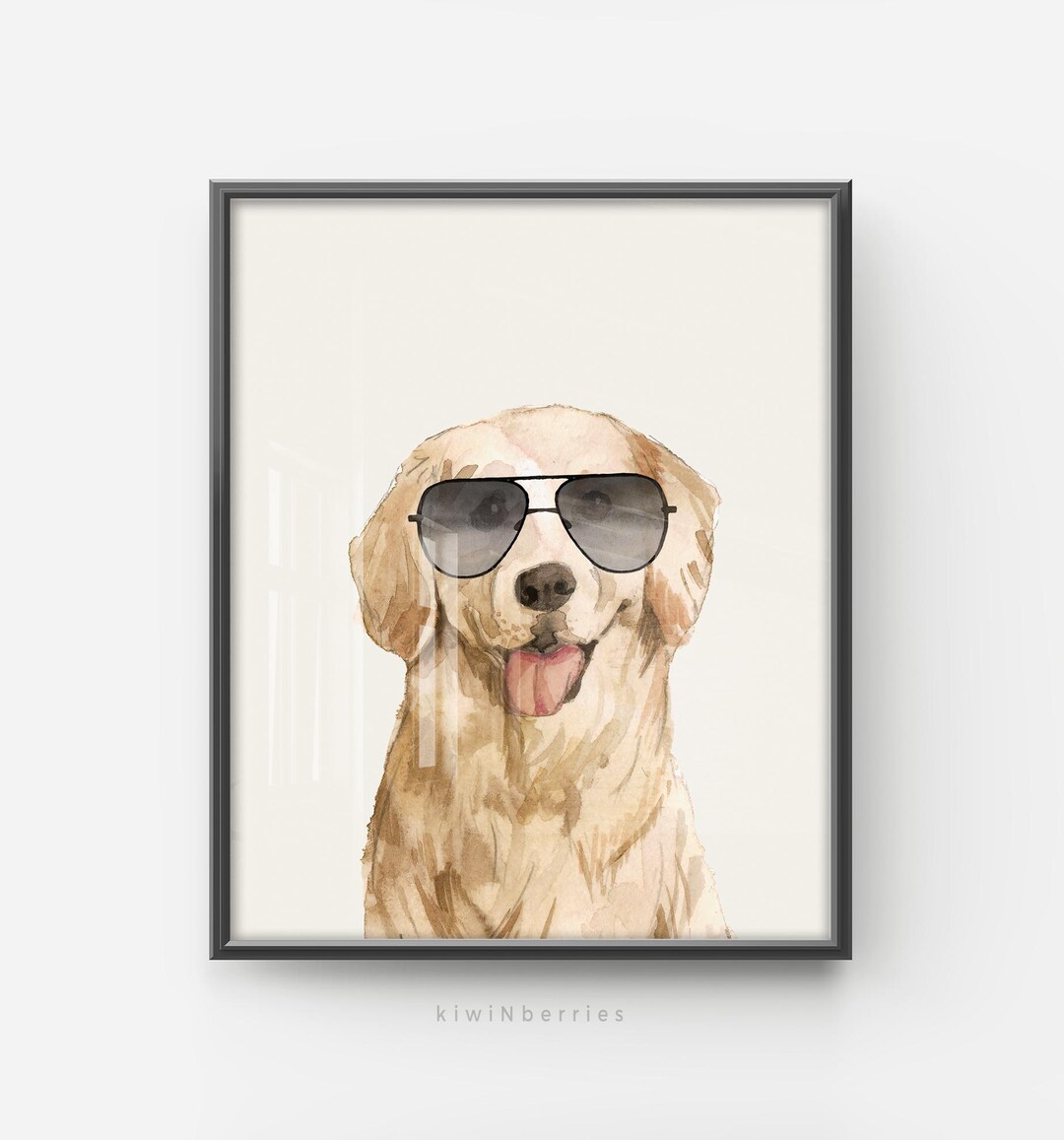 Cool Dog Print, Boys Room Decor, Golden Retriever Art (digital Download ...