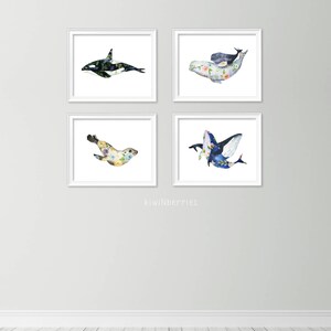 Beluga Print - Beluga Whale Wall Art - Nautical Decor - Oceanic Art ...