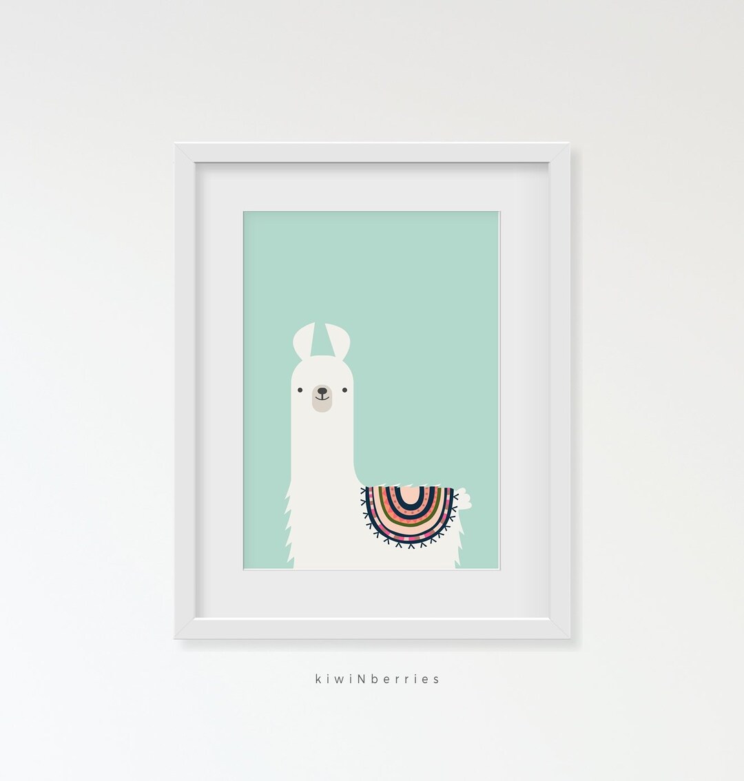 Llama Nursery Print - Printable Gift for Children - Kids Room Decor ...