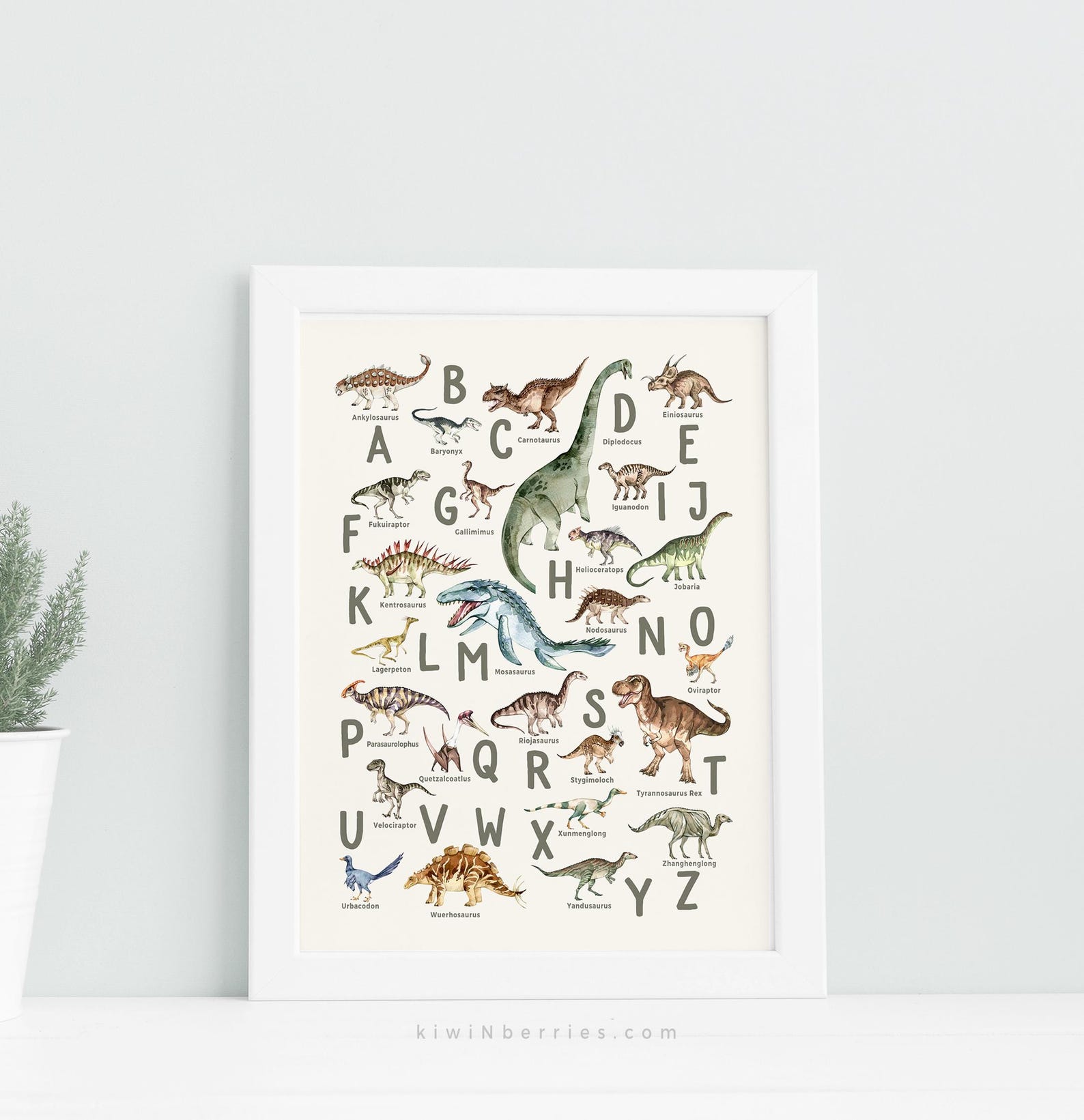 Dinosaur Alphabet Chart Print: Dino Species & Names (printable) - Etsy