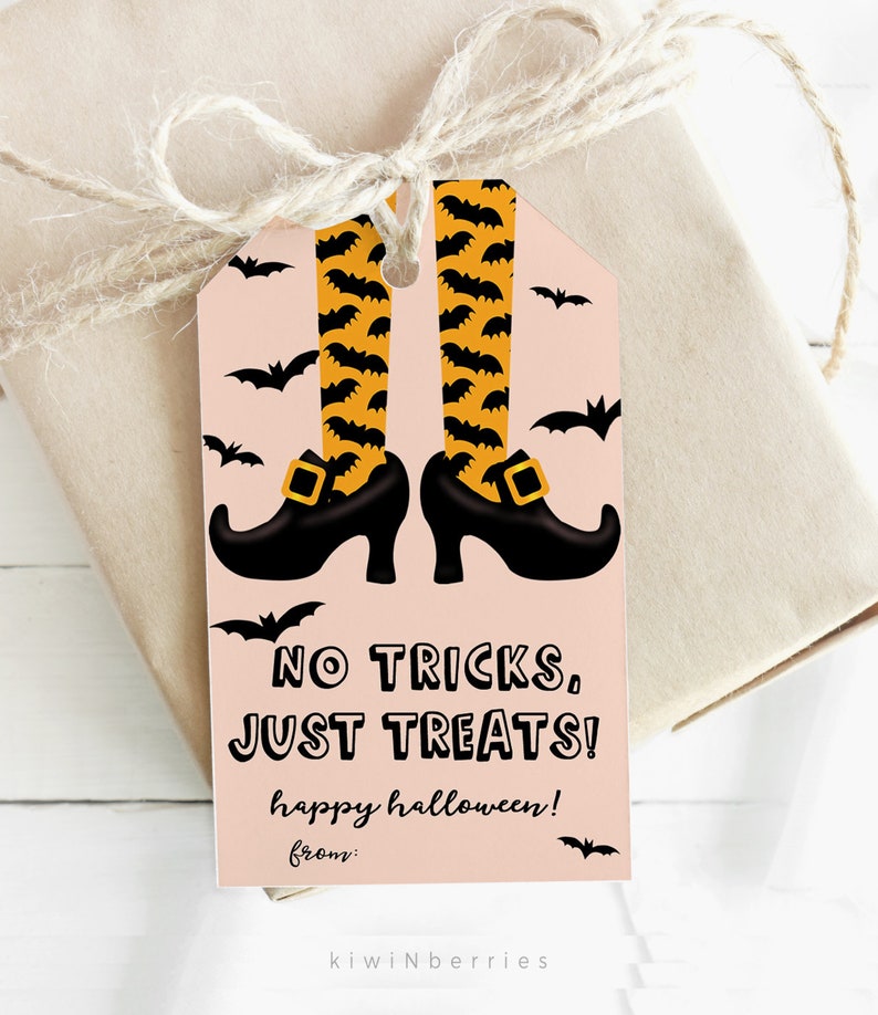Printable Tags for Halloween Party Treat Bags Tag Gifts for - Etsy