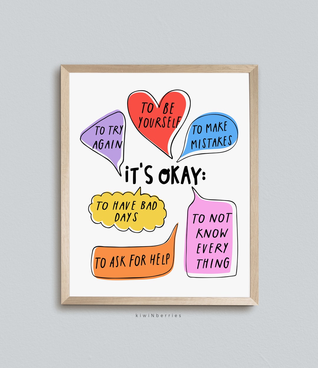 It's Ok Print, It is Okay Poster, Digital Printable, Classroom Office ...